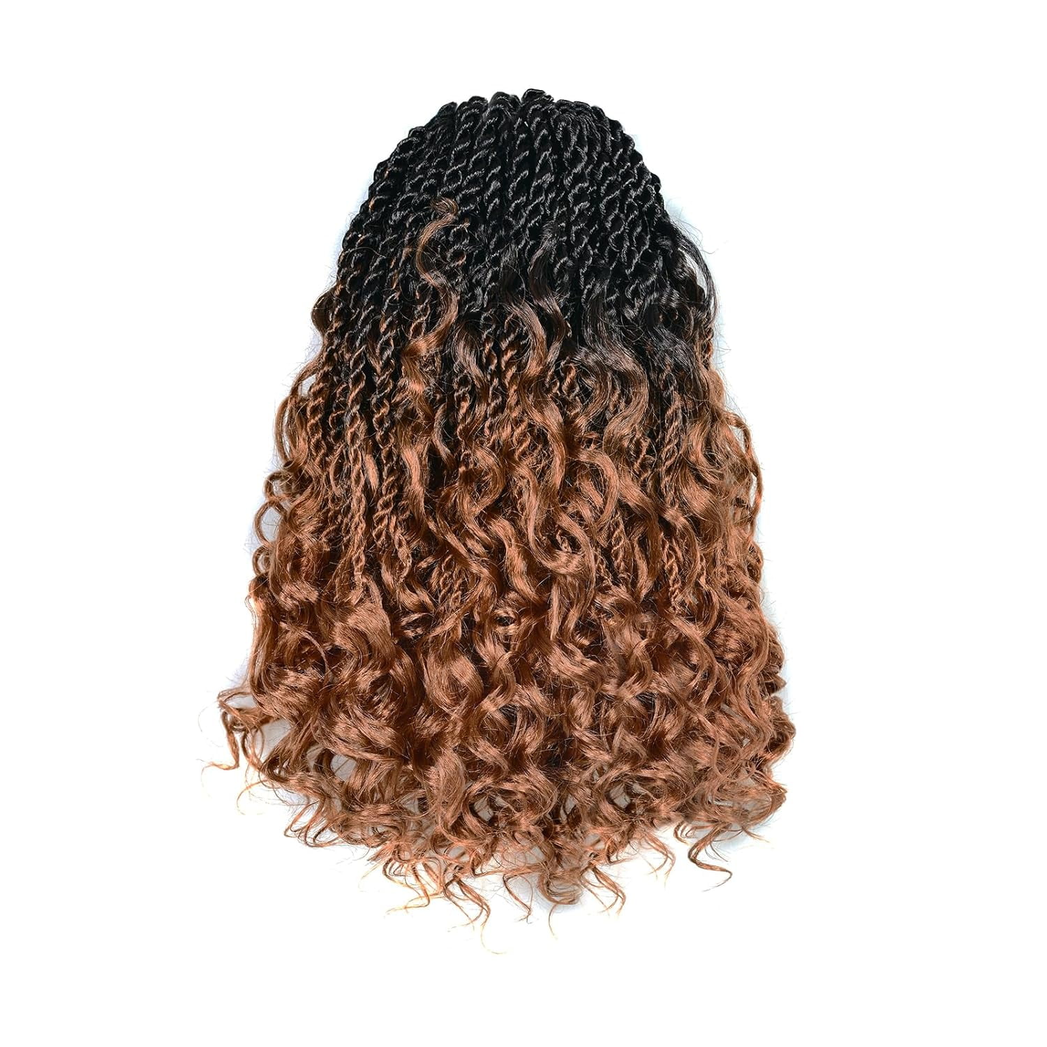 Boho Island Twist Crochet Hair - 16 Inch 8 Packs Short Bob Ombre Brown ...