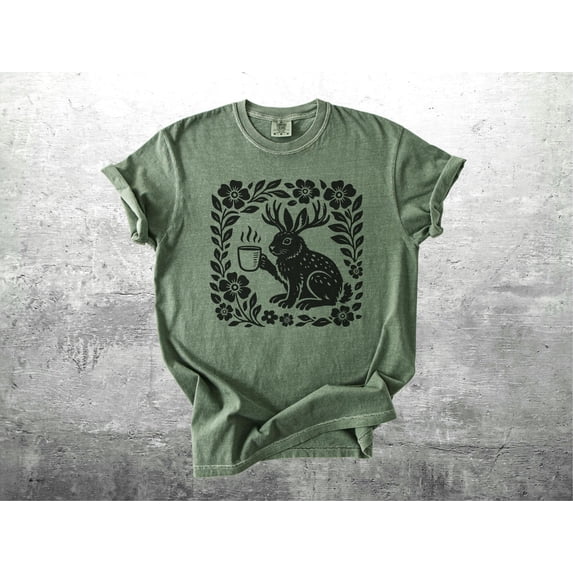 Boho Jackalope Shirt Coffee Lover Womens Mens Tshirt - Walmart.com
