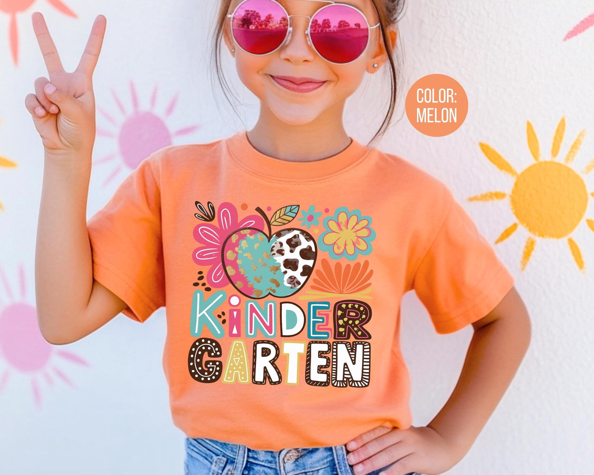 Boho Kindergarten Shirt First Day of School Tee - Walmart.com