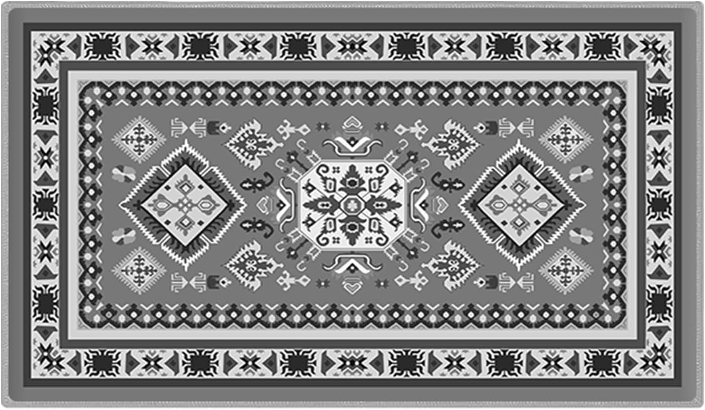 Boho Kitchen Decor Rug, Vintage Floral Bohemian Floor Door Mats, Non ...