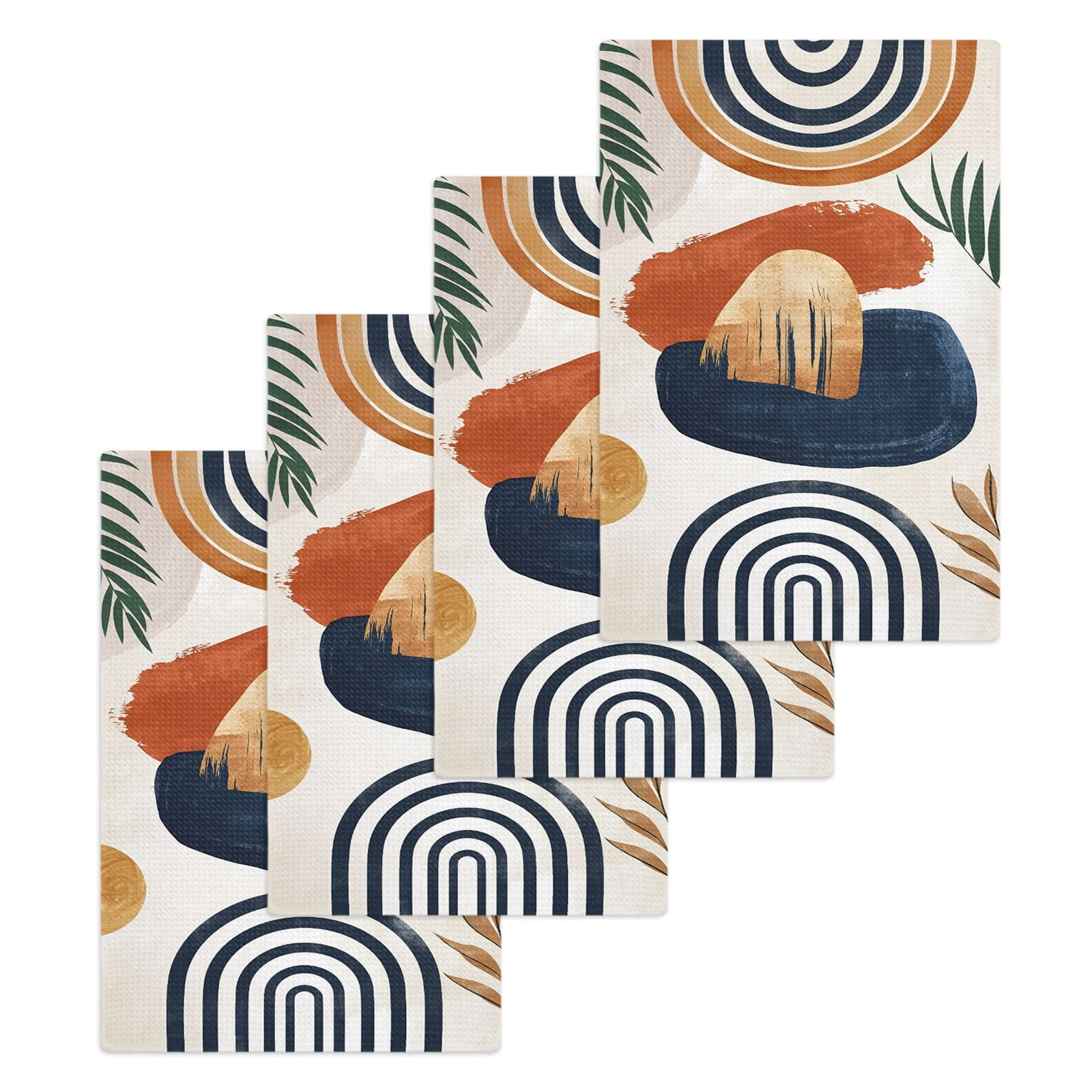 Boho Kitchen Dish Towels for Drying Dishes Set of 4, Bohemia Middle ...