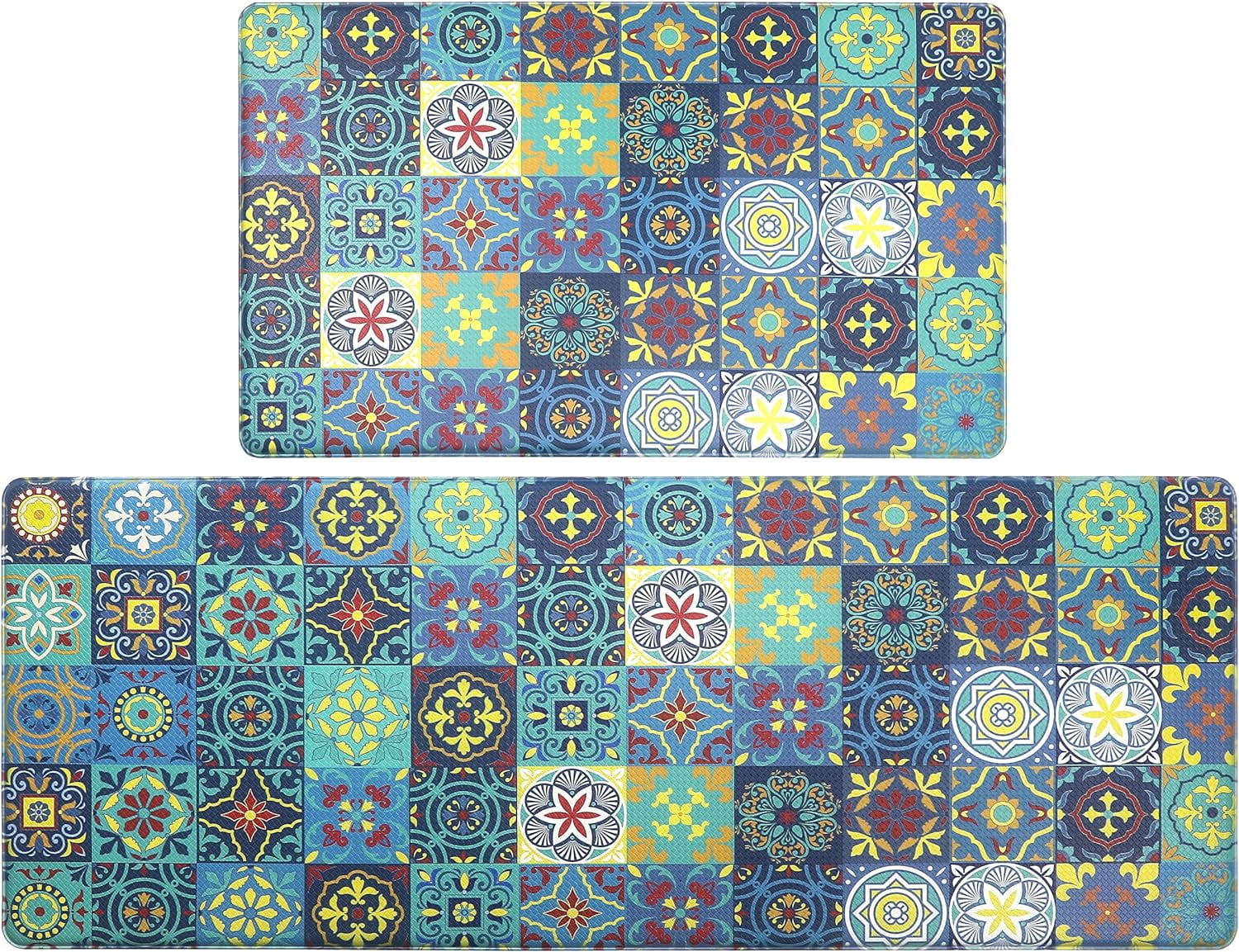 Boho Kitchen Mat Anti Fatigue Kitchen Rugs and Mats Non Skid Washable ...