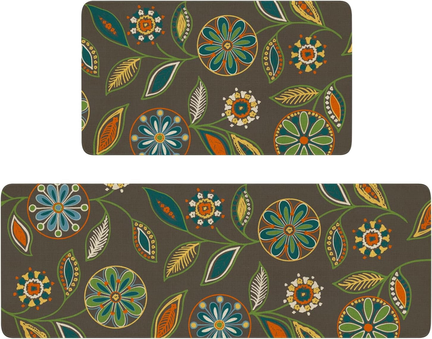 Boho Kitchen Mat Set of 2,Maples Kitchen Rugs and Mats Non Skid ...