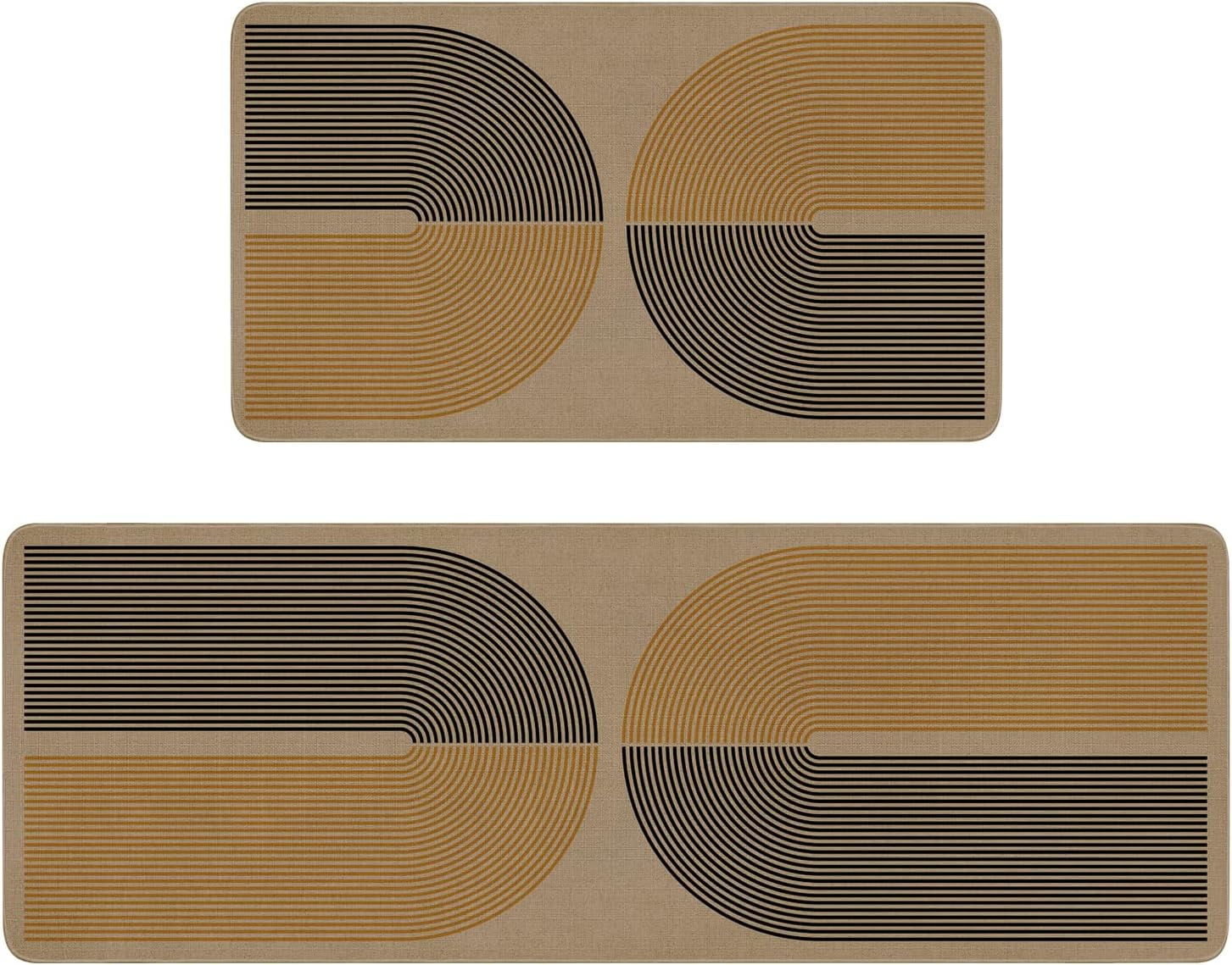 Boho Kitchen Mat Set of 2,Modern Farmhouse Rainbow Kitchen Rugs and ...