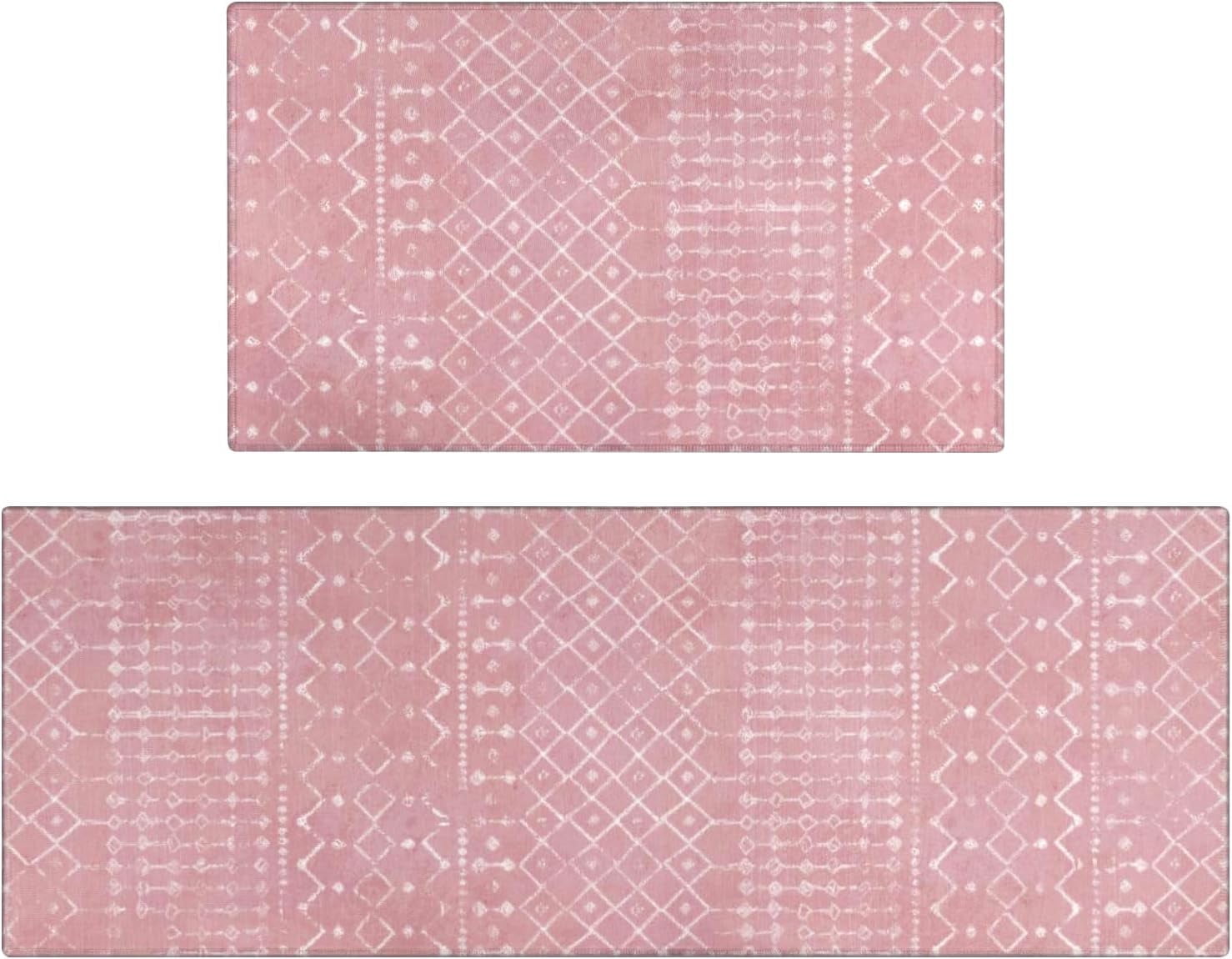 Boho Kitchen Mat Set of 2,Modern Farmhouse Kitchen Rugs and Mats Non ...