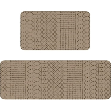 Boho Kitchen Rug Mat Set | Farmhouse 2 Pc Non-Slip Mats with Boho Decor ...