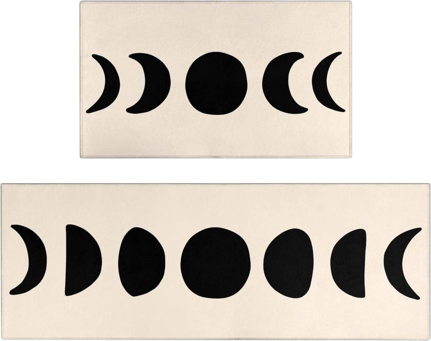 Boho Kitchen Mat Set of 2,Moon Modern Farmhouse Kitchen Rugs and Mats ...