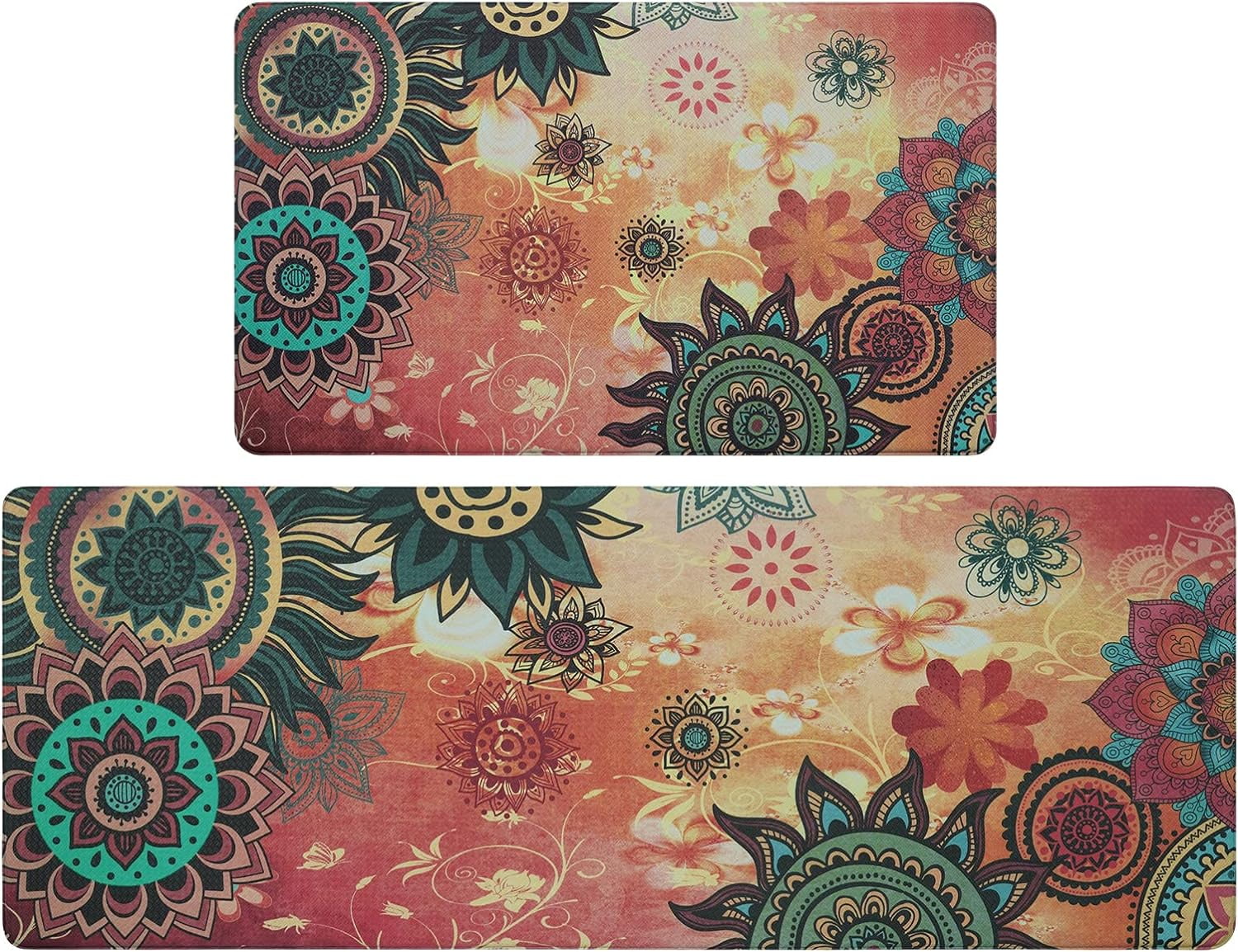 Boho Kitchen Mats for Floor, Anti Fatigue Mats for Kitchen Floor Mat ...