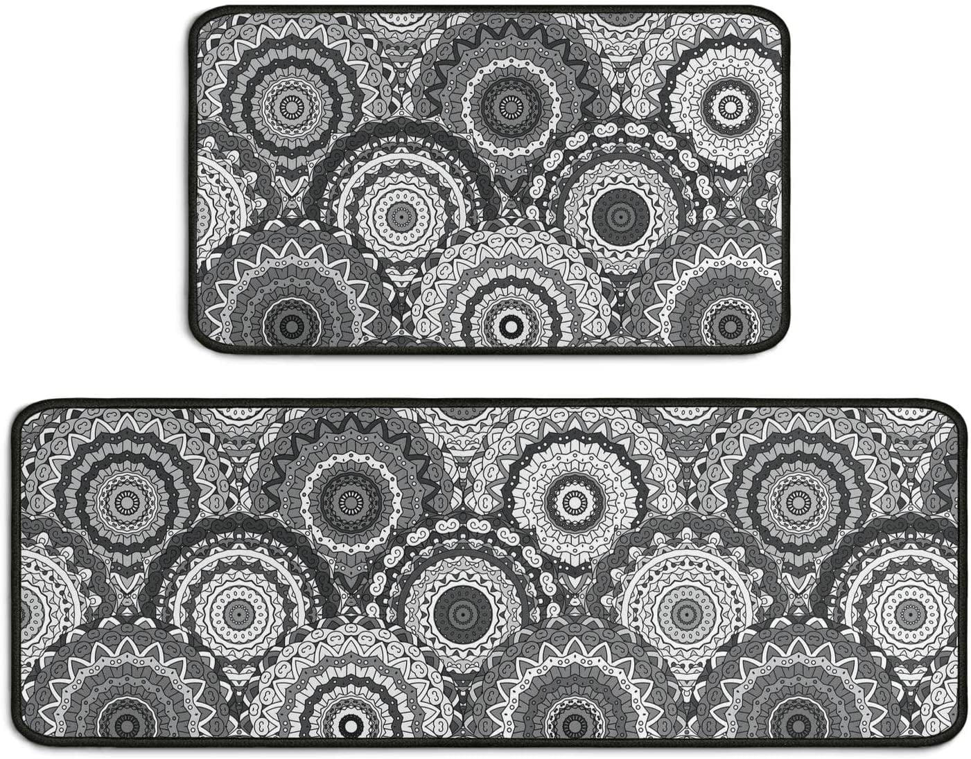 Boho Kitchen Mats for Floor Set of 2,Anti Fatigue Mats for Kitchen ...