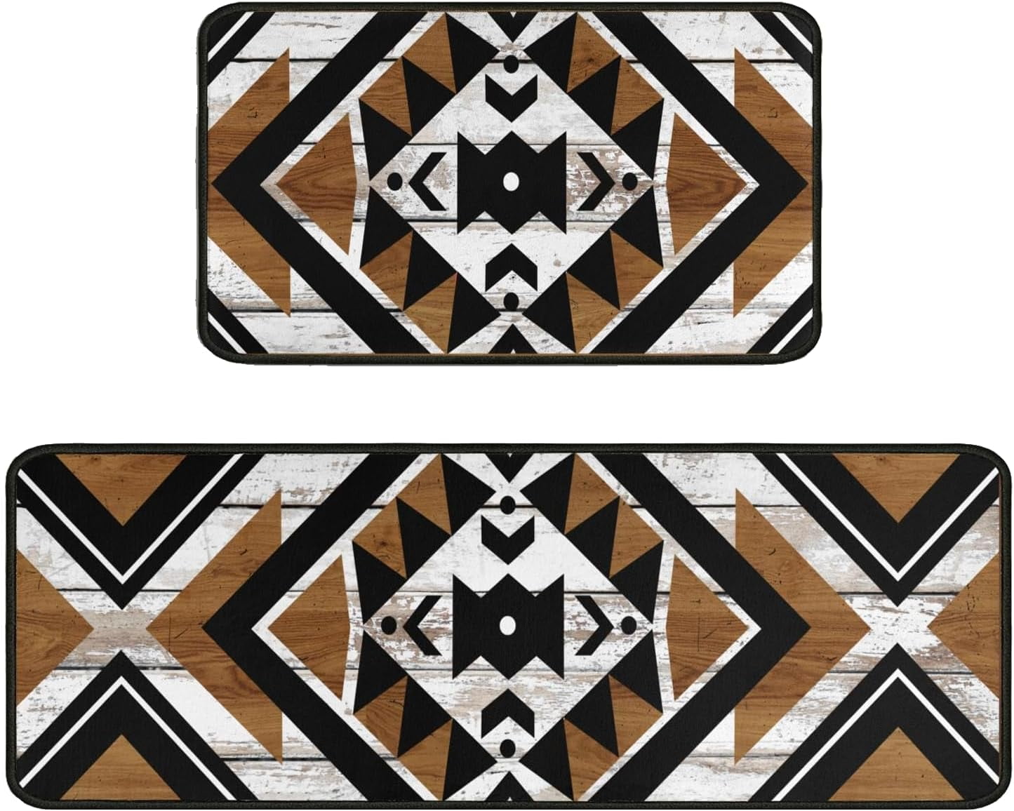 Boho Kitchen Mats Rugs Sets of 2， Aztec Western Kitchen Rugs Set of 2 ...