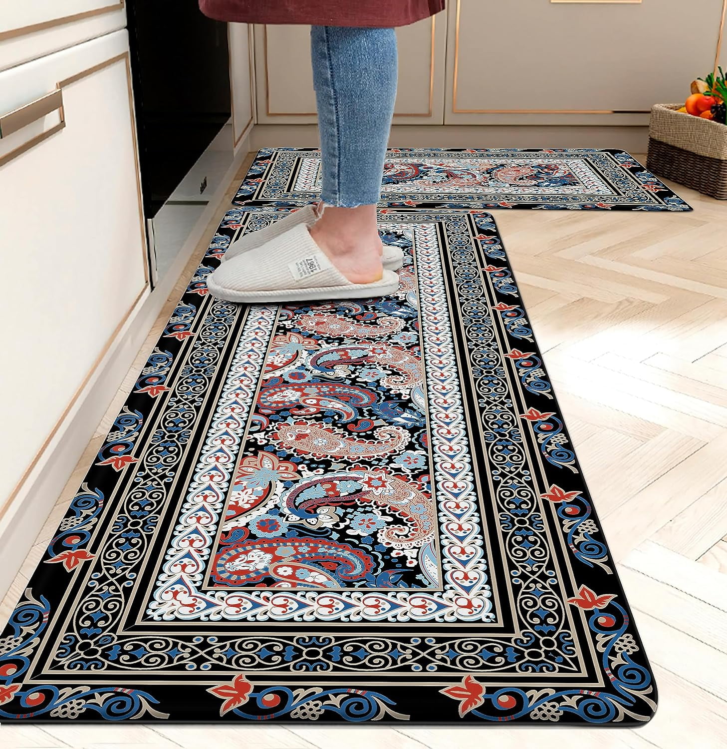 Boho Kitchen Rug Anti Fatigue Mats for Kitchen Floor Kitchen Rugs ...