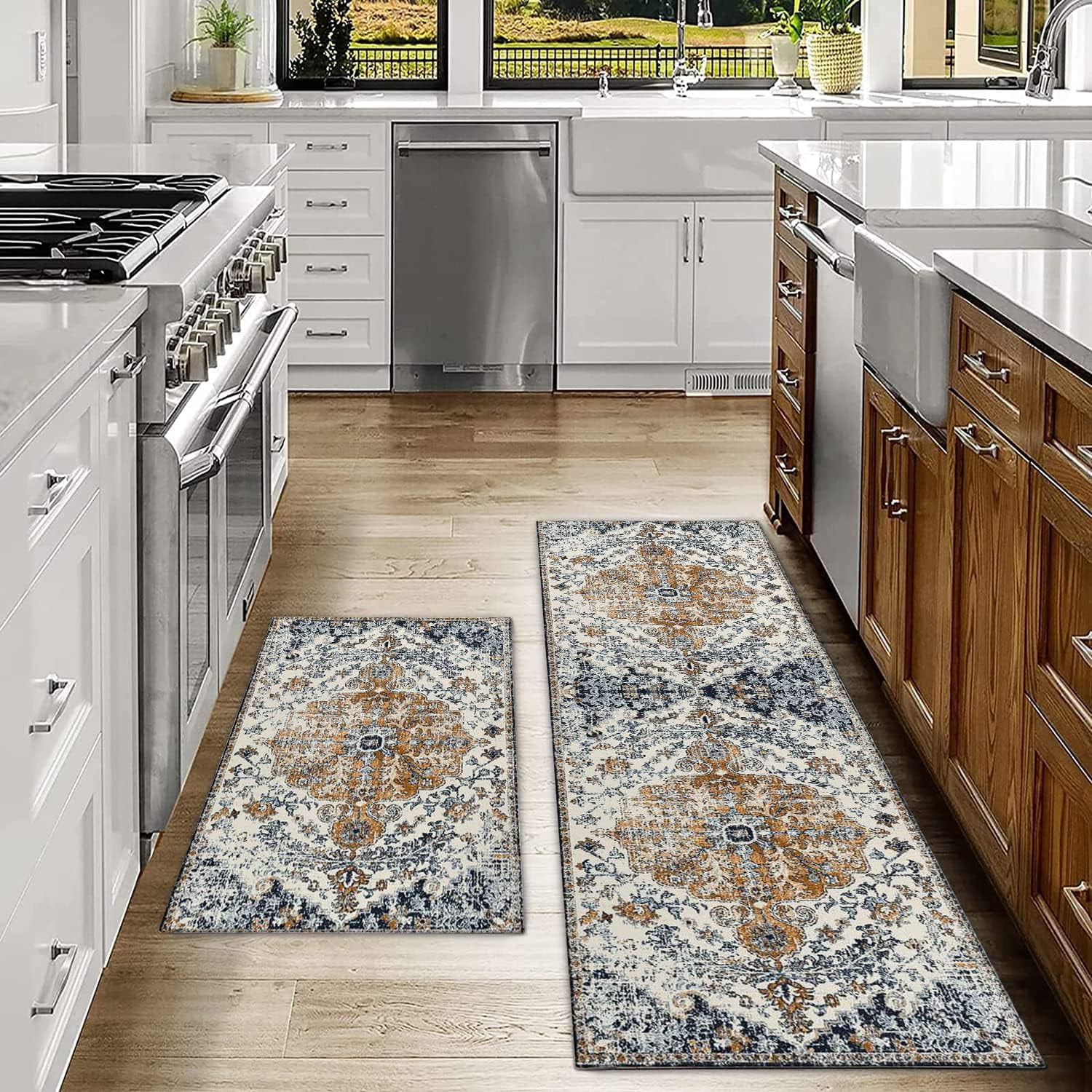 Boho Kitchen Rug Mat Country Rustic Kitchen Rugs Farmhouse Style ...