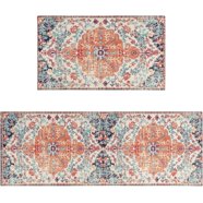 Ileading Boho Kitchen Rug Sets 3 Piece Runner Bohemian Mats Non Skid ...