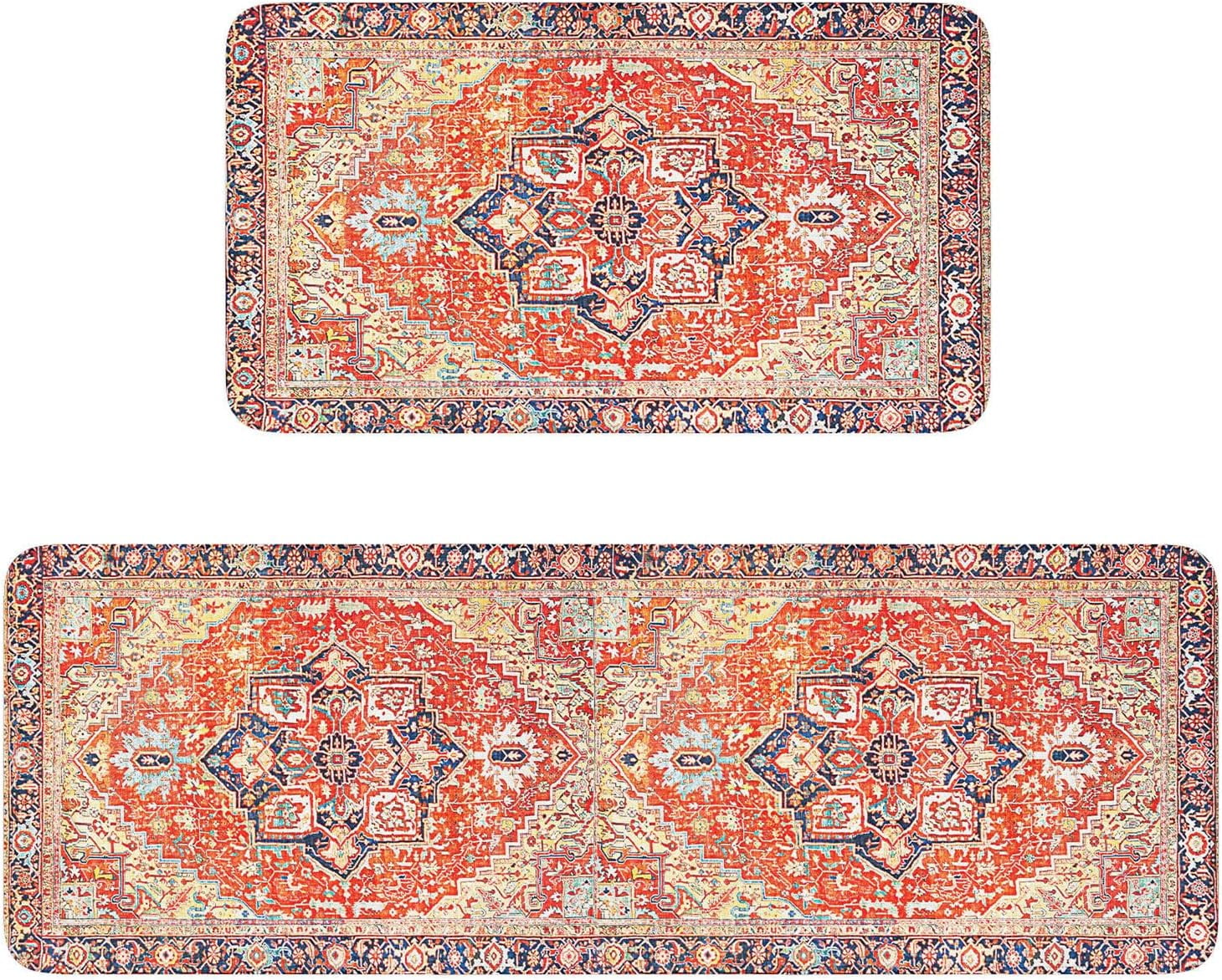 Boho Kitchen Rug Rectangle Red Kitchen Rugs Kitchen Rugs Non Slip ...