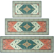 Christmas Gift Boho Brown Kitchen Rug Mat Set of 2 Piece Farmhouse ...