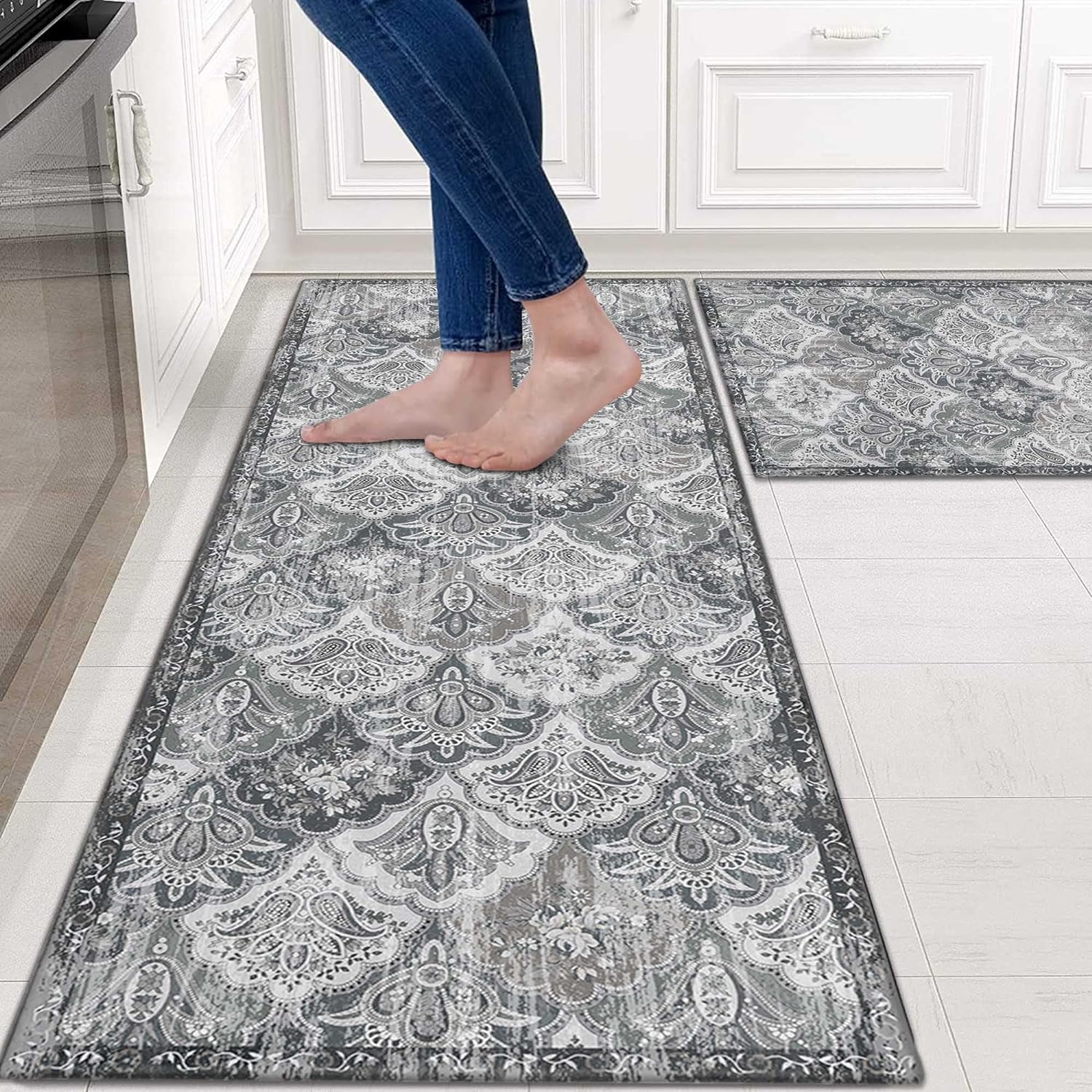 Boho Kitchen Rugs Mats for Floor Bohemian Vintage Kitchen Rug Washable ...