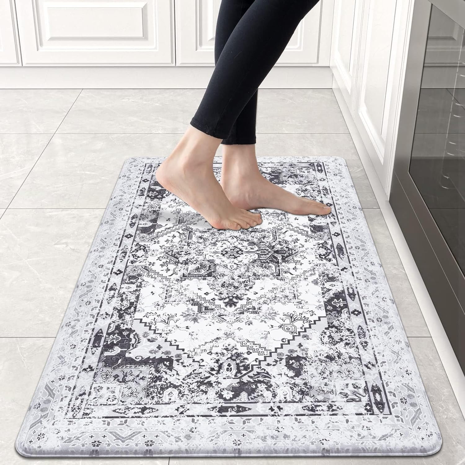 Boho Kitchen Rugs Non Slip, Waterproof Kitchen Mats Cushioned Anti ...