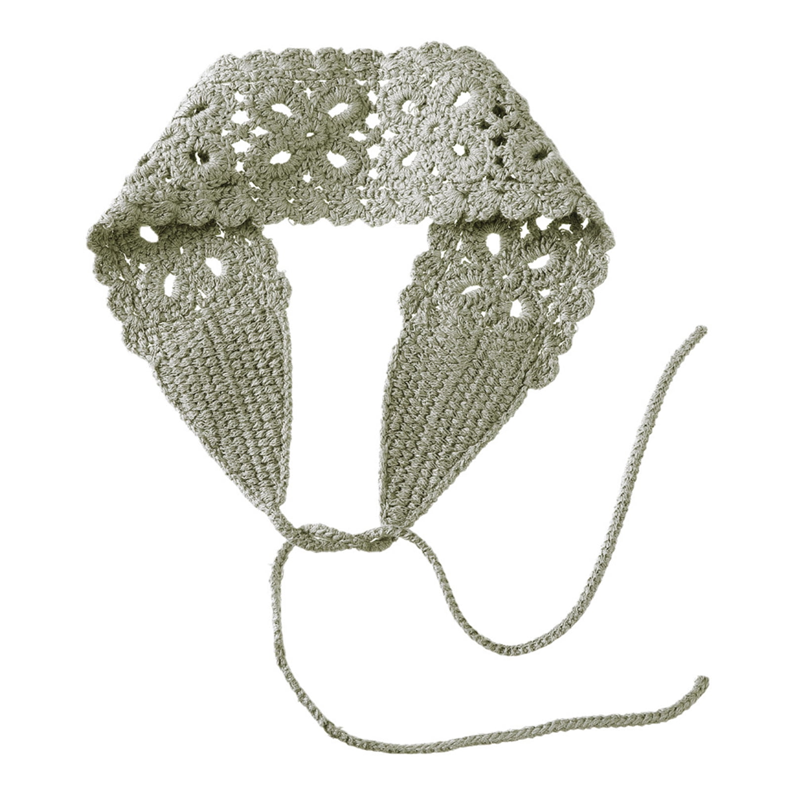 Boho Lace Up Crochet Knit Headband, 1PC Hollow Hair Bandana Scarf Head ...
