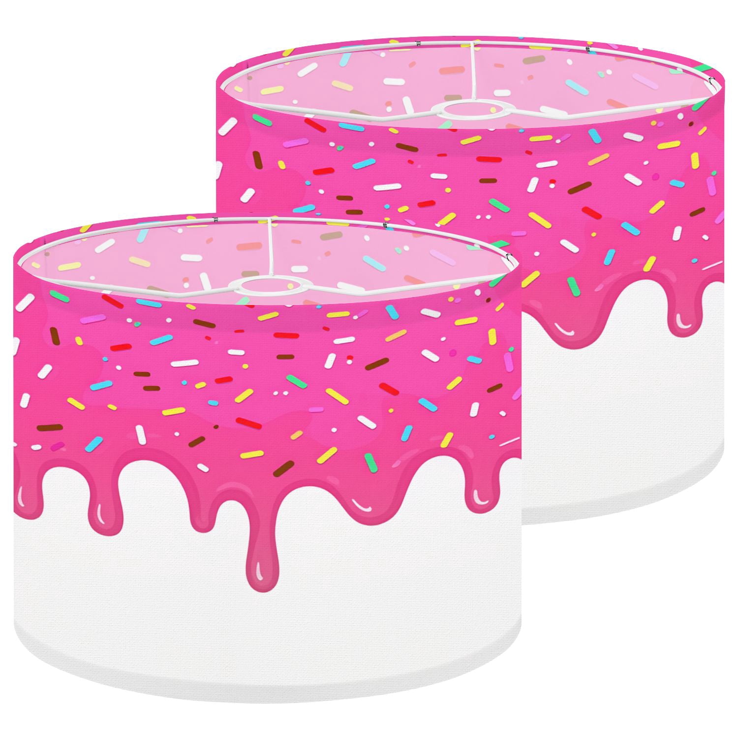 Boho Lampshades 2 Pack Pink ice cream melted colorful cute candy ...