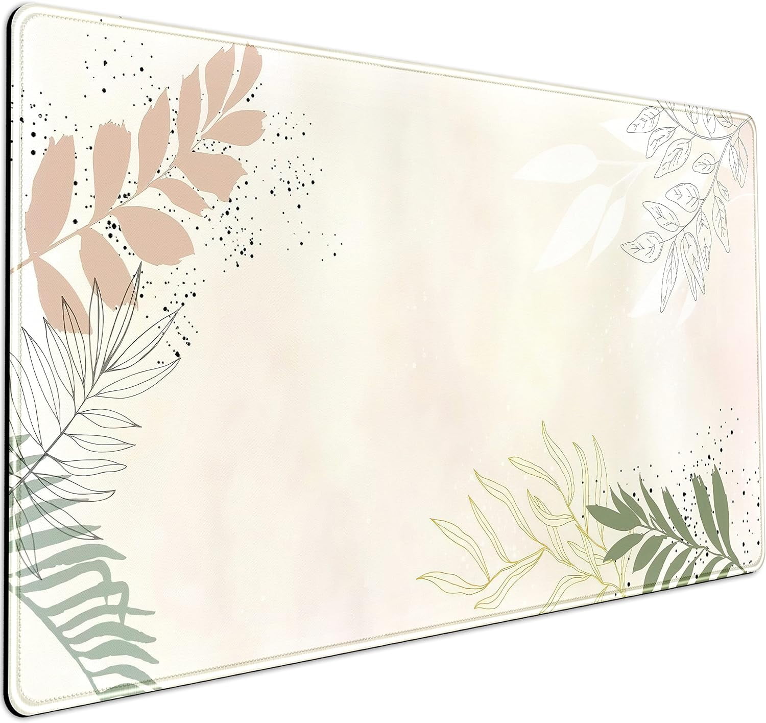 Boho Large Gaming Mouse Pad Kawaii Mousepad Matcha Green Plant Abstract ...