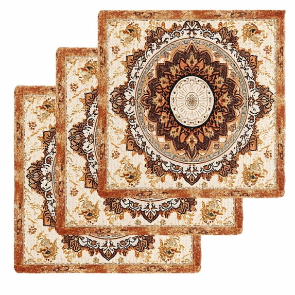 Boho Leaf Kitchen Dish Towels for Drying Dishes Set of 3, Orange Rustic ...