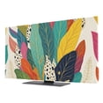 Boho Leaves TV Cover for 55 Inch Screen,Stretch Fabric Dustproof TV ...
