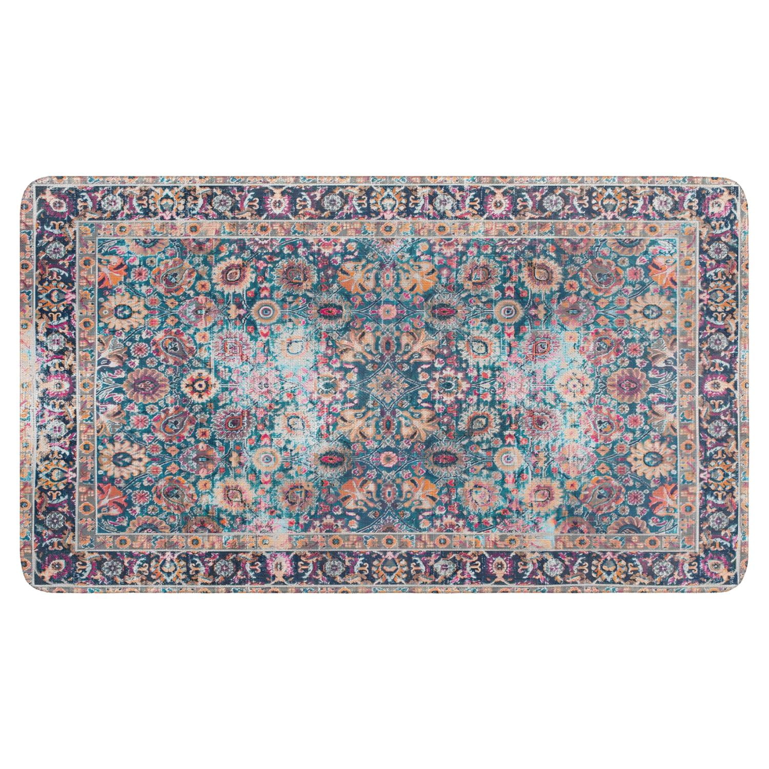 Boho Light Blue Carpet Door Mat 30 X 17 Inch Welcome Doormat Indoor ...