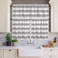 Boho Line Art on White Curtain Tier and Valance Set 3 Piece,Abstract ...
