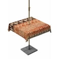 Boho Linear Square Outdoor Tablecloth with Umbrella Hole Terracotta ...