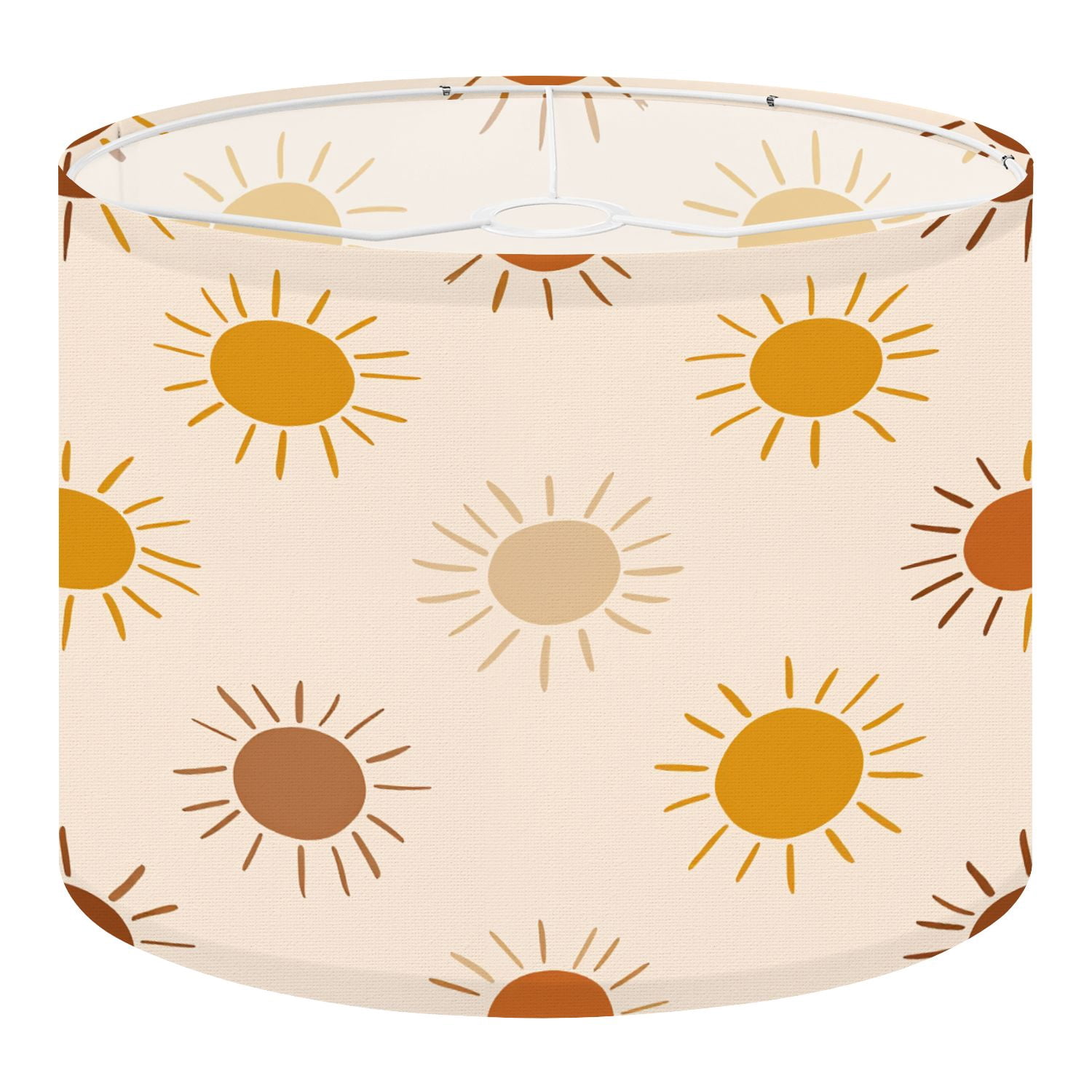 Boho Linen Drum Lampshades Sun only seamless Sunny dots Boho summer ...
