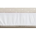 Boho Llama White Pom Pom Dust Ruffle Crib Skirt by Sweet Jojo Designs ...