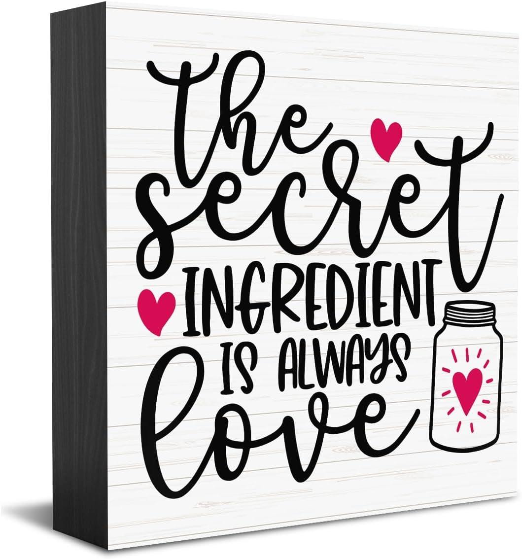 Boho Love Heart Decor Inspirational Quotes Desk Decor Wooden Box Sign ...