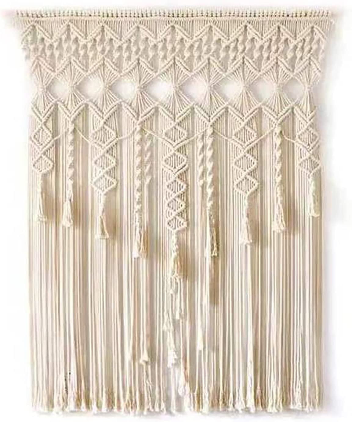 Boho Macrame Curtain for Window Doorway Handmade Large Long Macrame ...