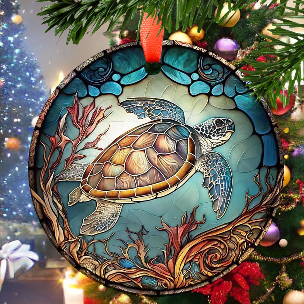 Boho Majestic Lion1 Christmas Ornament, Ceramic/Acrylic Ornament ...