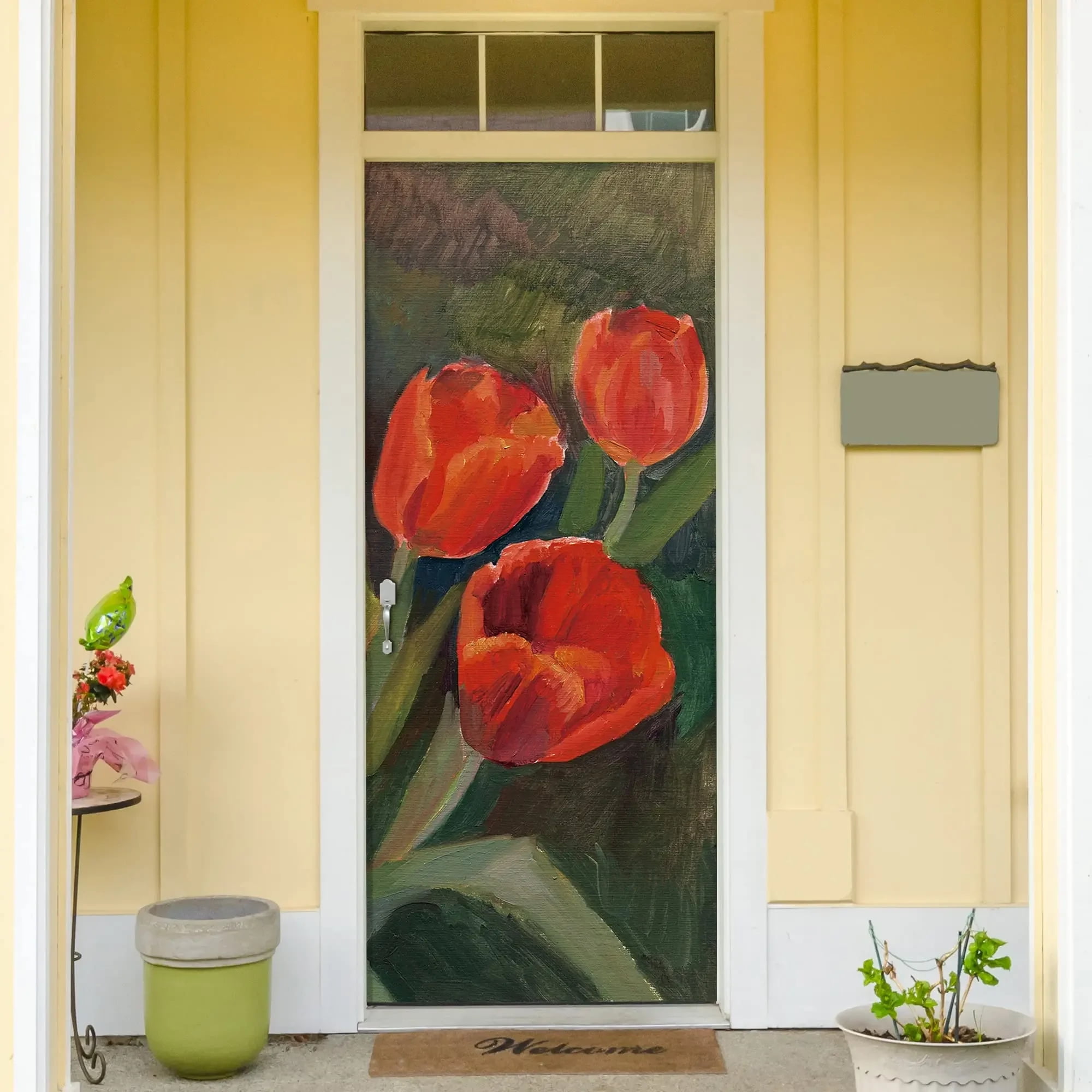 Boho Mandala Door Stickers 3D Wallpaper Removable Classic Datura Art ...