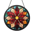 Boho Mandala Pattern Stained Glass Style Window Hanging, Decorative ...