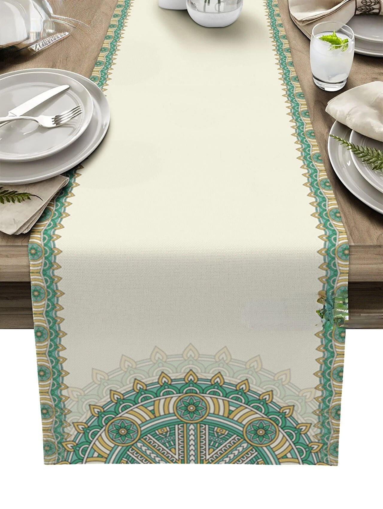 Boho Mandala Printing Table Runner for Dining Table Party Decor Anti ...