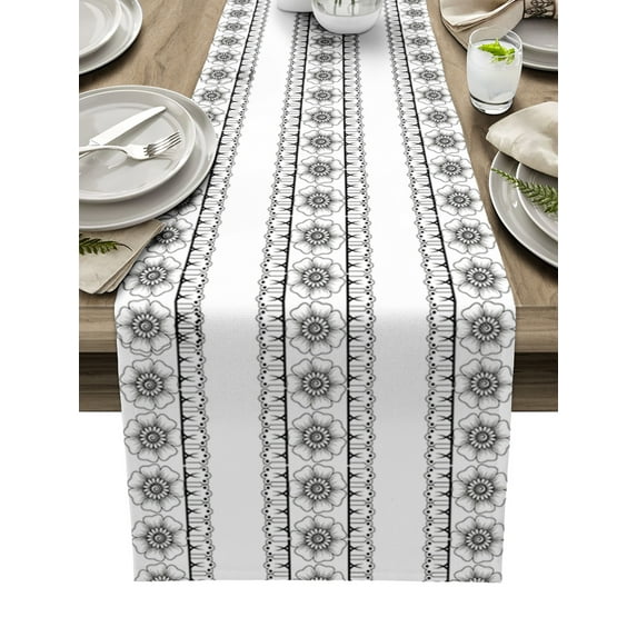 Boho Mandala Printing Table Runner for Dining Table Party r Anti-stain ...