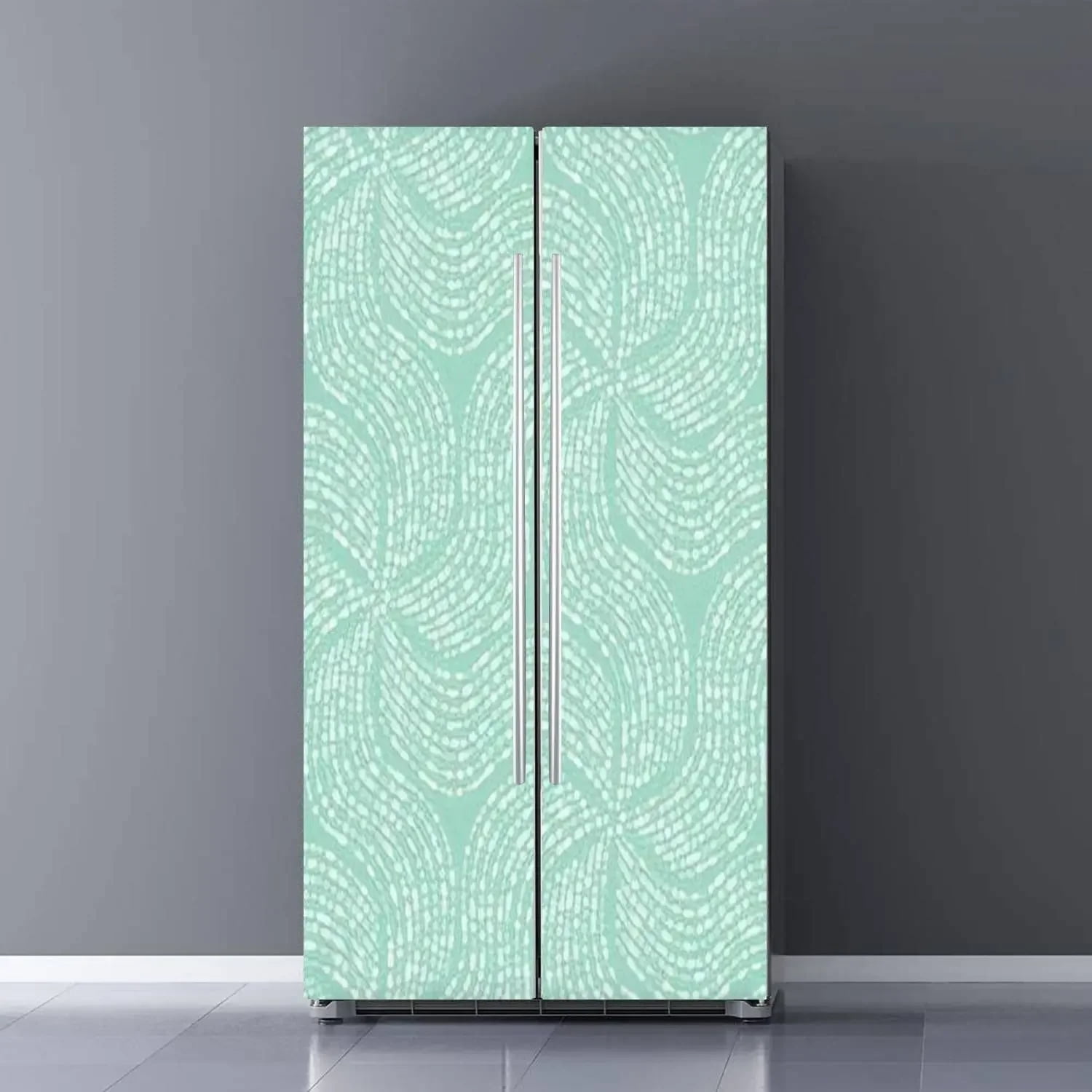 Boho Mandala Refrigerator Sticker Self Adhesive Bohemian Floral Fridge ...