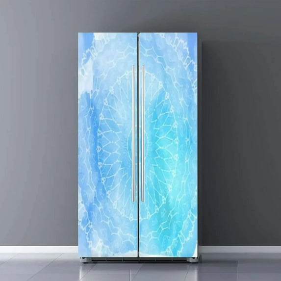 Boho Mandala Refrigerator Sticker Self Adhesive Bohemian Floral Fridge ...