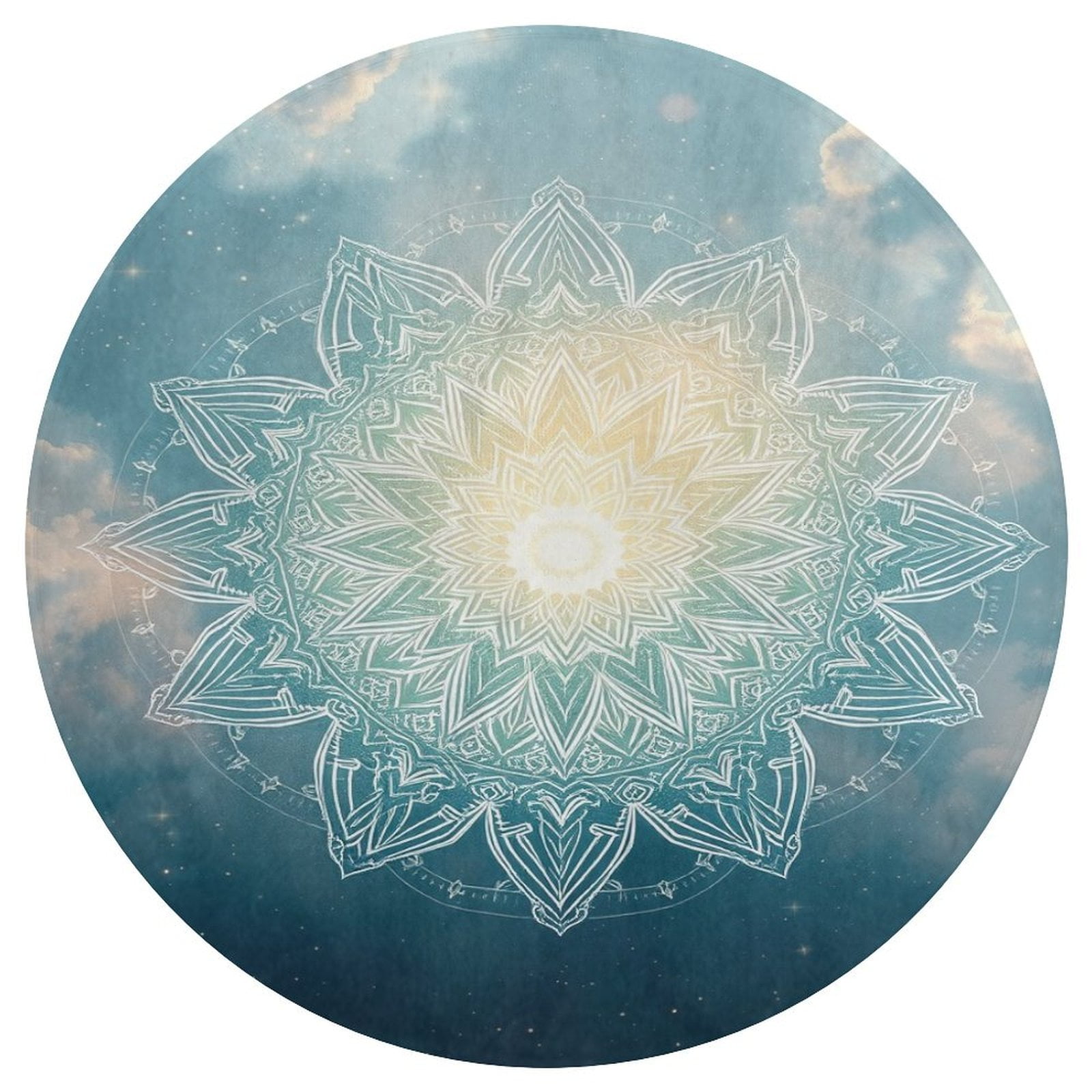 Boho Mandala Rugs Trea Rugs Not-Slip Round Rugs Area Carpets for Living ...