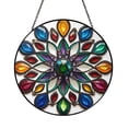 Boho Mandala Sun Catcher Glass Style Window Ornament Pattern Art ...