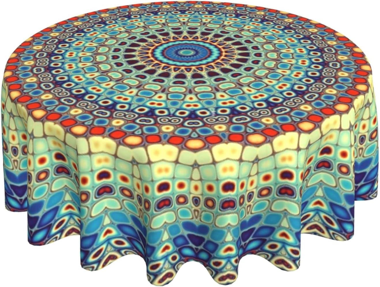 Boho Mandala Tablecloth Bohemian Round Table Cloths Circular Table ...