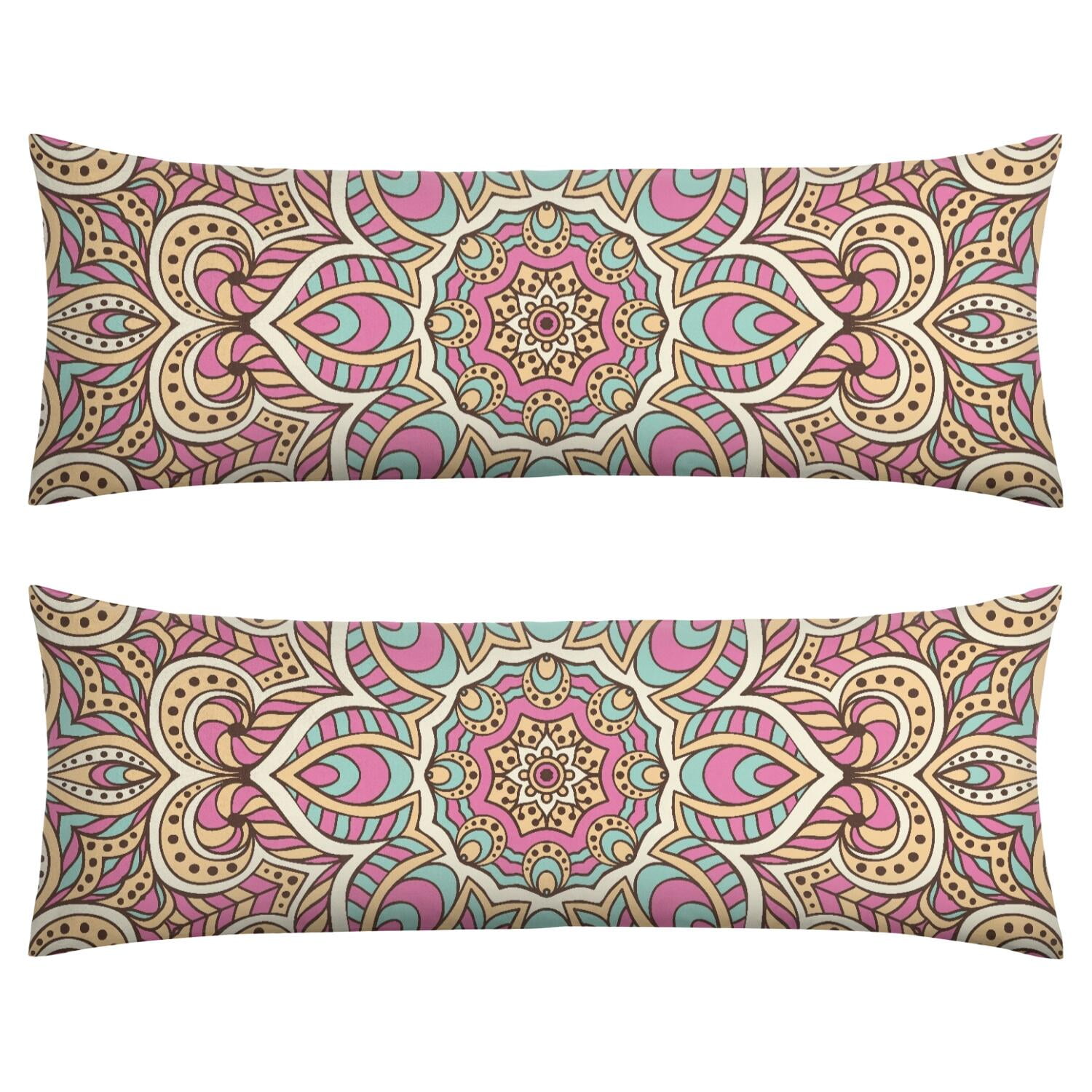 Boho Mandala Throw Pillow Cover – Paisley & Floral Fusion, Artistic ...
