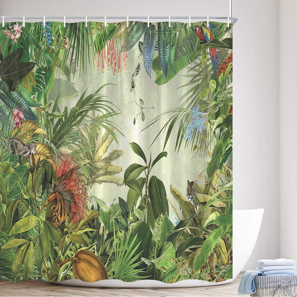 Boho Mid Century Modern Shower Curtains Abstract Retro Geometric Arch