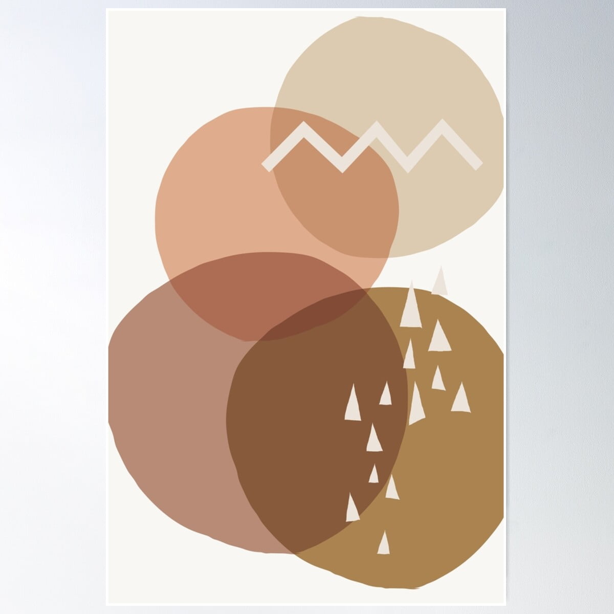 Boho Mid Century Poster Wall Art Modern Wall Decor For Living Room ...