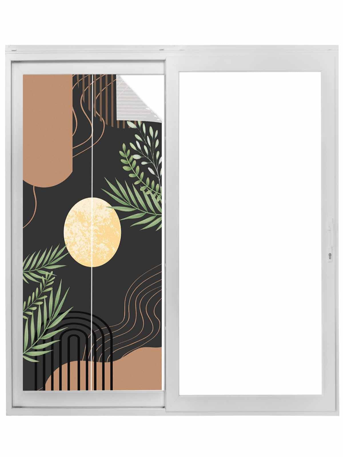 Boho Mid Century Window Privacy Film Stained Glass Window Film ...