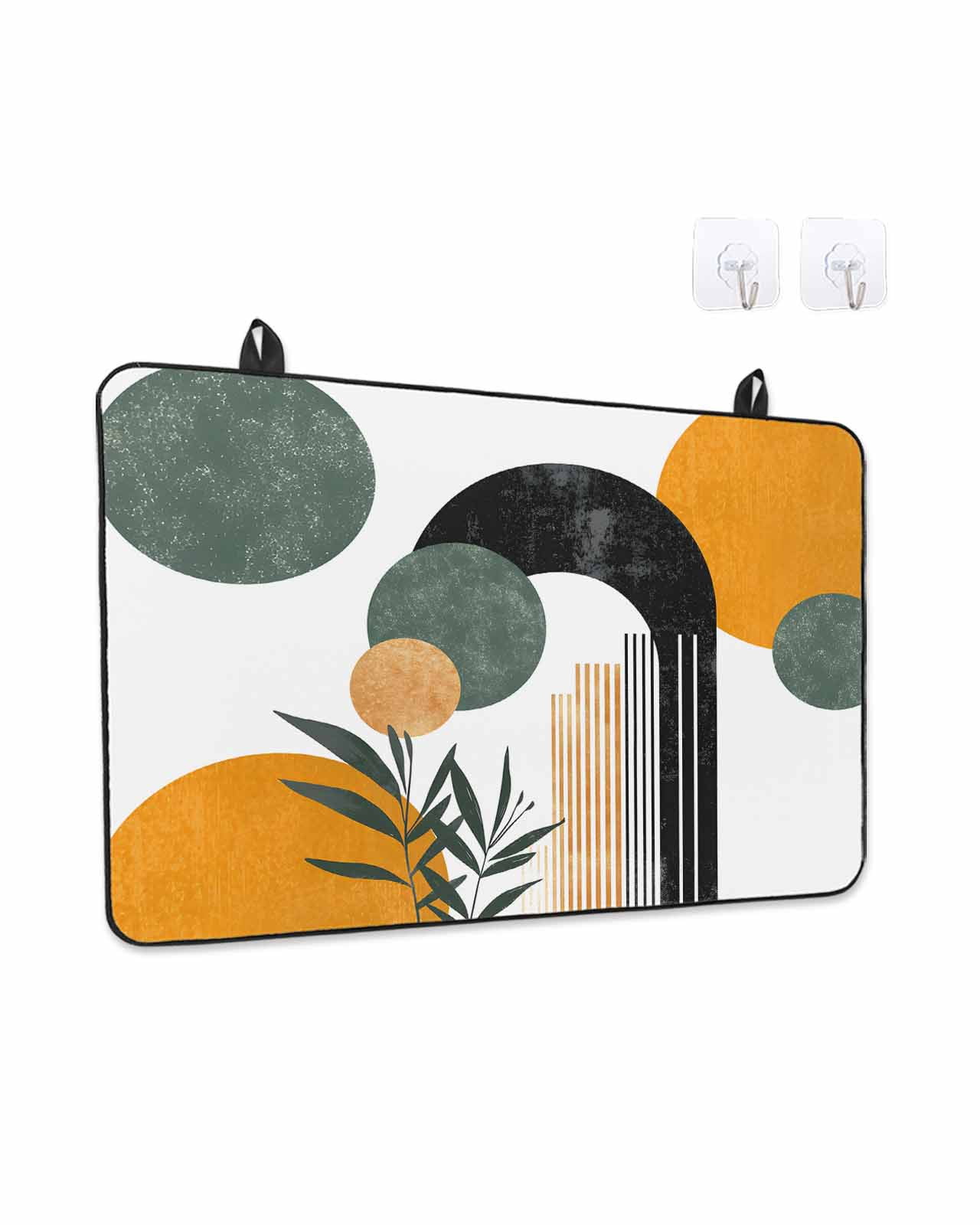 Boho Middle Century Stove Top Covers for Electric Stove, Kitchen Glass ...