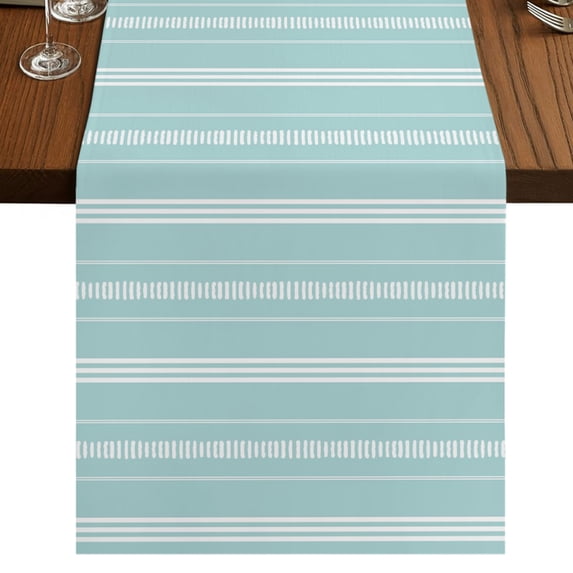 Boho Mint Green Burlap Cotton Table Runner 13x108 Inches Long ...