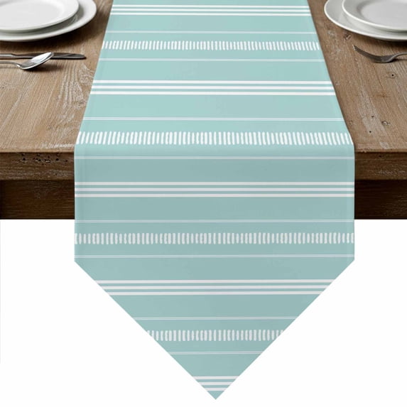 Boho Mint Green Table Runner Linen Burlap Table Runner 36 Inches Small ...